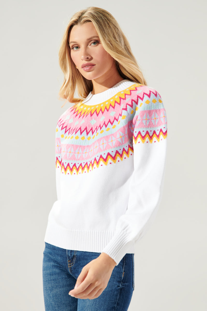 Turkish Delight Fair Isle Pastel Sweater – Sugarlips