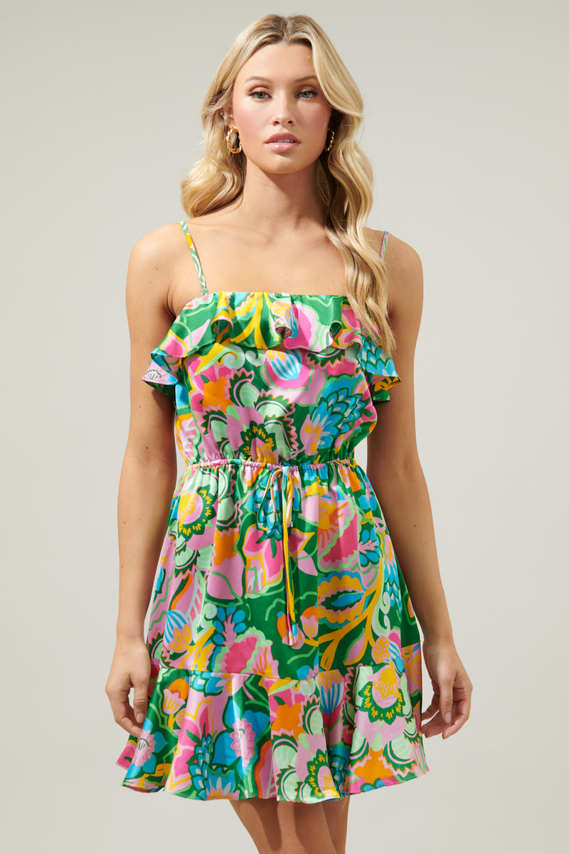 Lanai Multi Tropics Banjo Convertible Mini Dress – Sugarlips