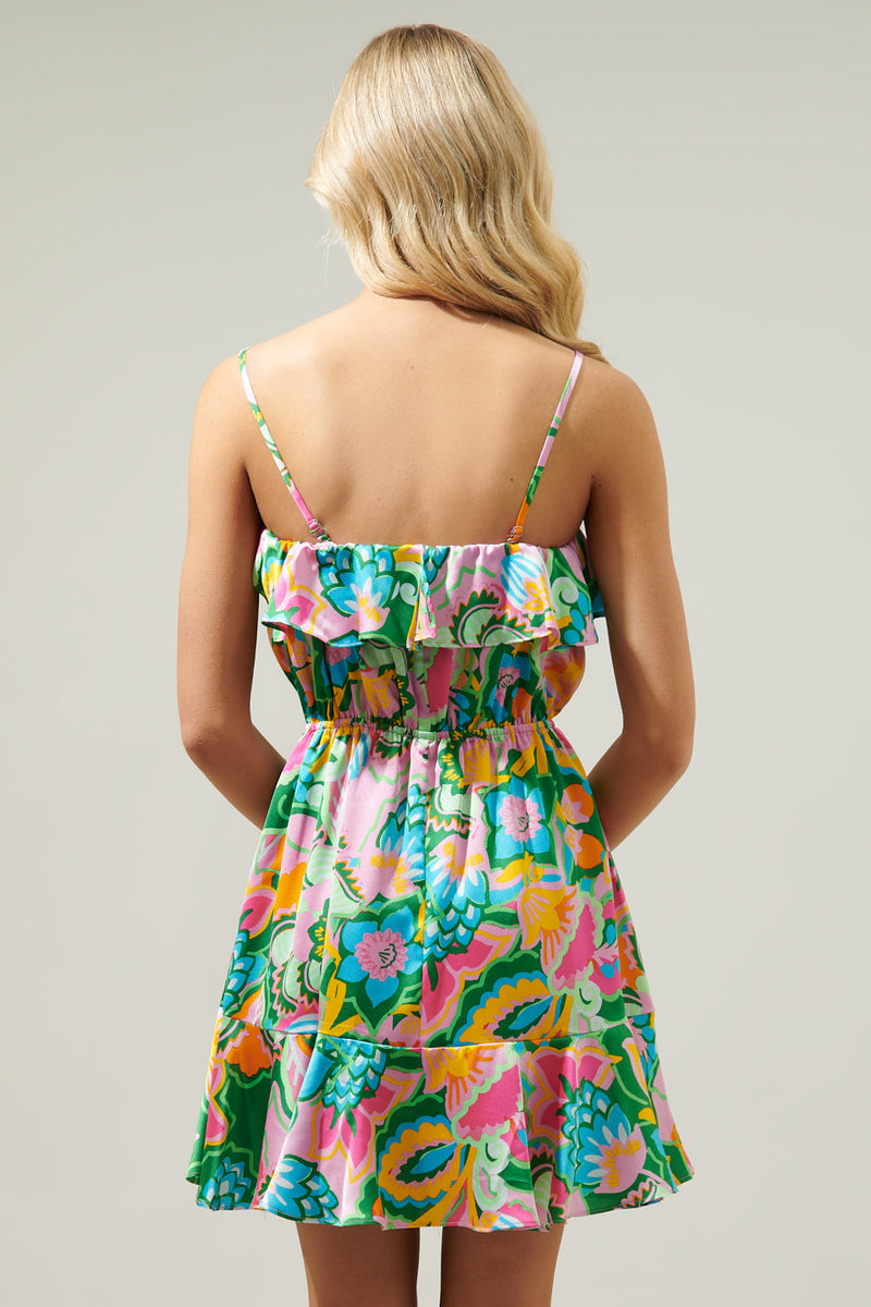Lanai Multi Tropics Banjo Convertible Mini Dress – Sugarlips