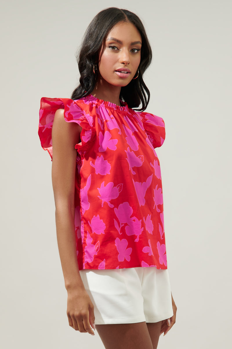 Raspberry Bliss Veda Cap Sleeve Top – Sugarlips