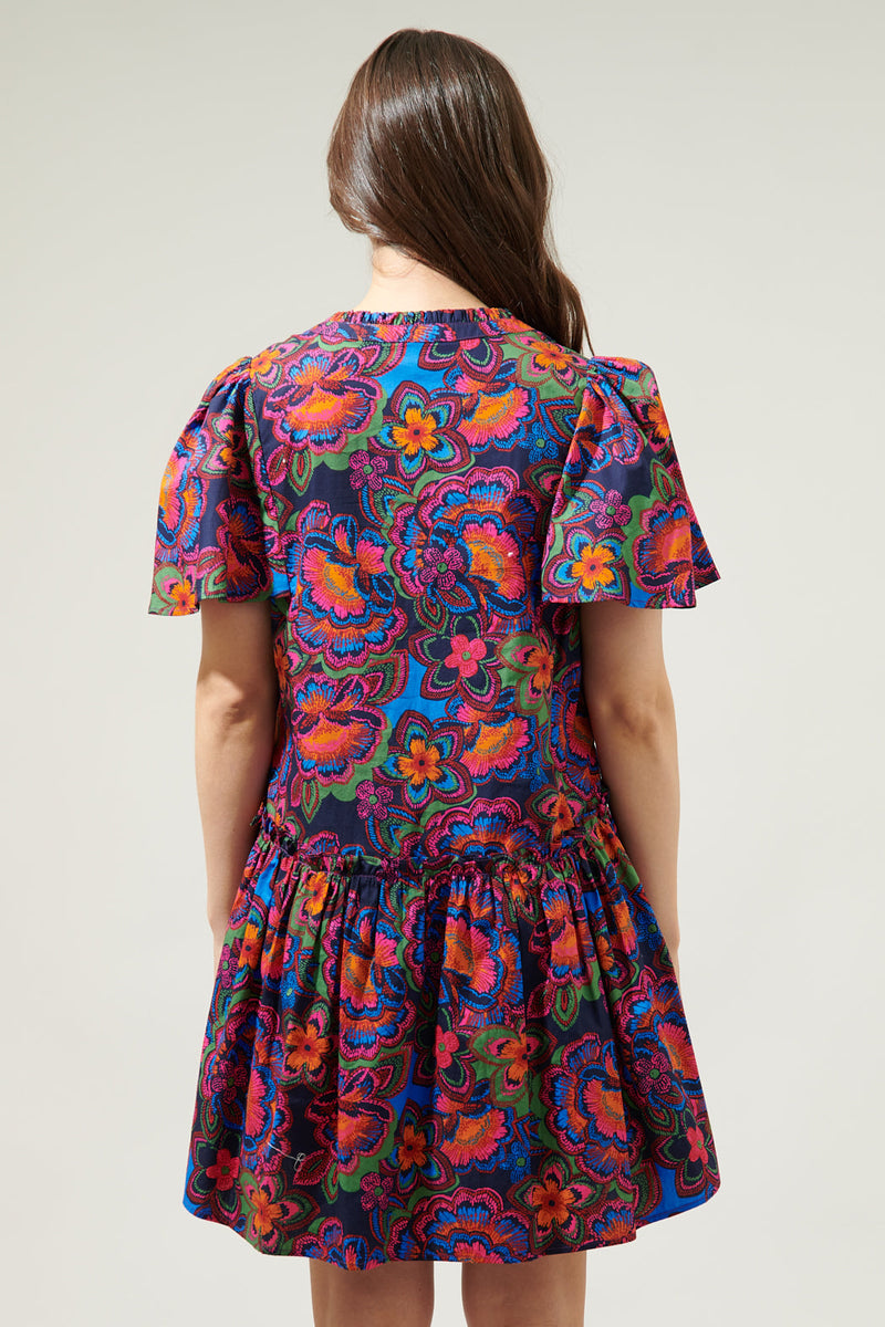 Raveena Midnight Trapeze Mini Dress – Sugarlips