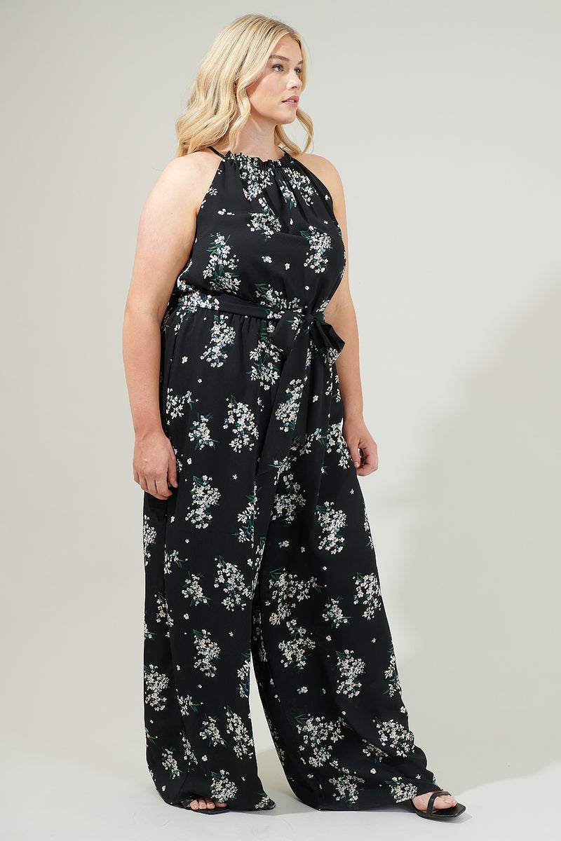 Magnol Floral Lighthearted Trapeze Jumpsuit Curve – Sugarlips