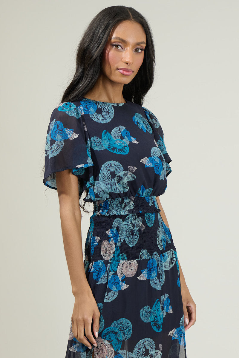 Estelle Shell Smocked Cropped Blouse – Sugarlips
