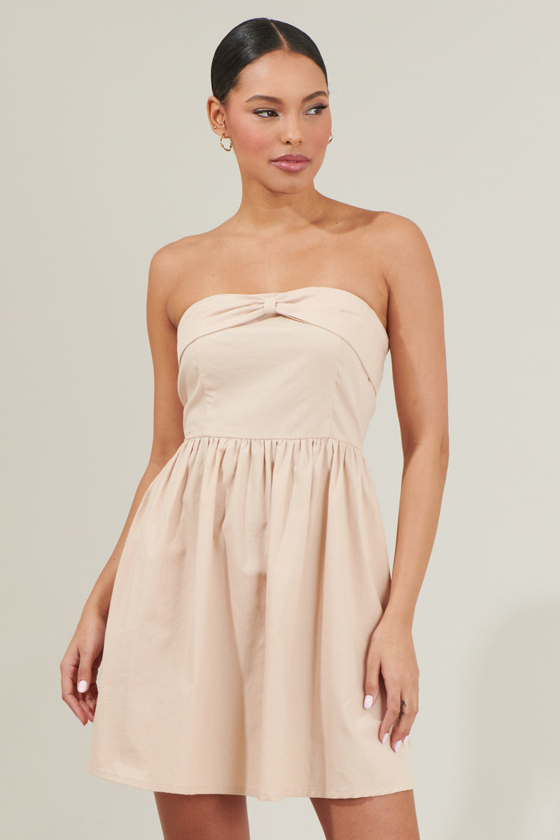 Gracely Bow Strapless Mini Dress – Sugarlips