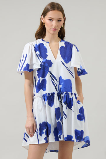 Samara Floral Rock A By Trapeze Mini Dress – Sugarlips