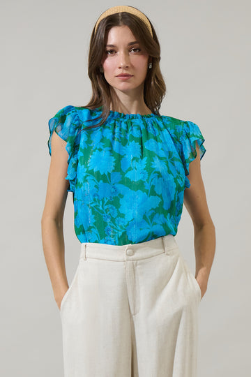 Amren Floral Henri Smocked Midi Dress – Sugarlips