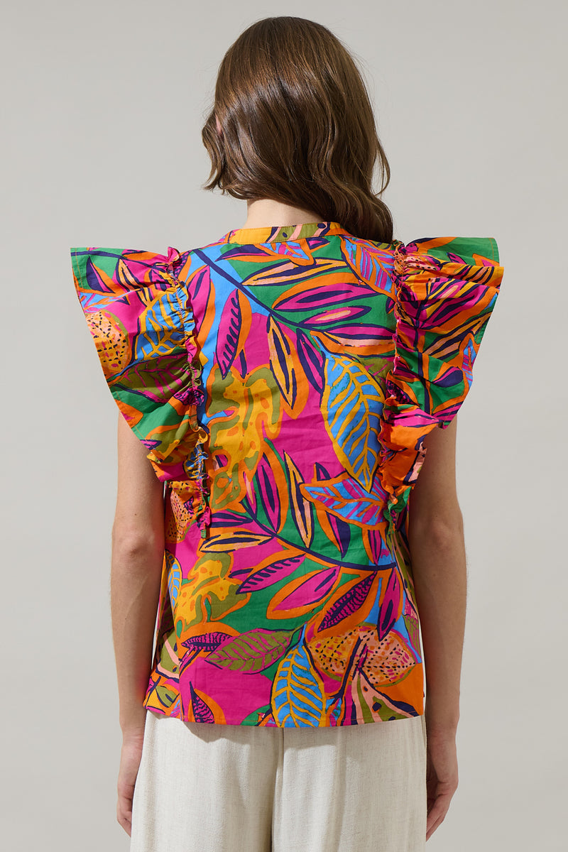 Milana Zaree Ruffle Poplin Top – Sugarlips