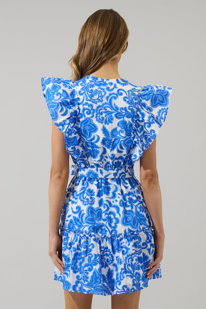 Magee Floral Ruffle Mini Dress – Sugarlips