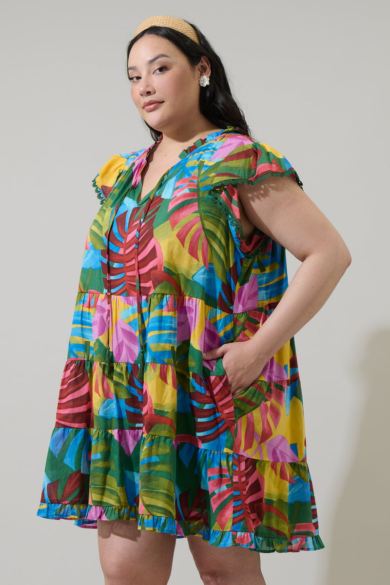 Novi Tropical Yodi Shift Mini Dress Curve – Sugarlips