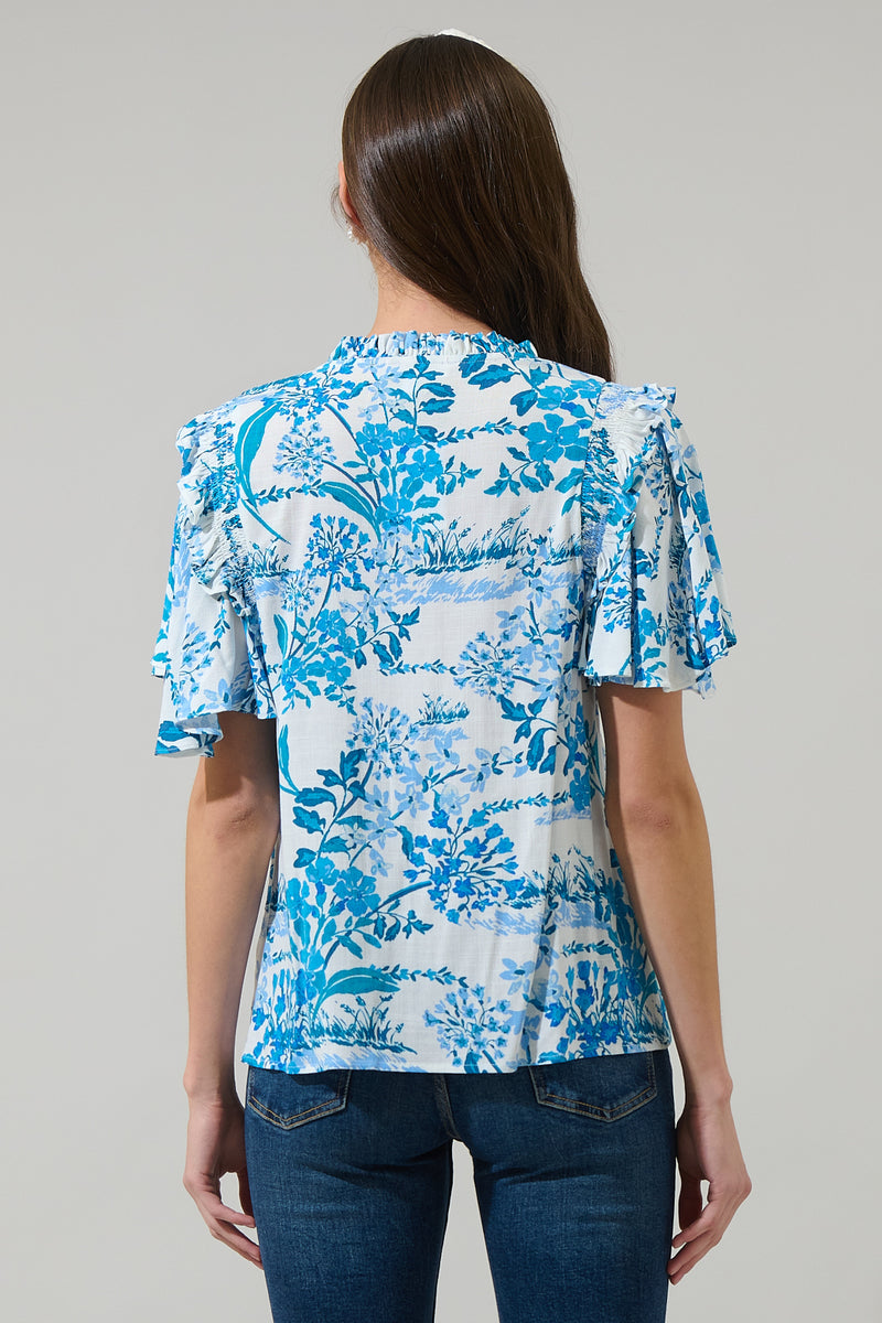 Sharron Bloom Collins Ruffle Top – Sugarlips