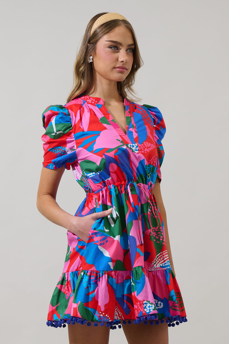 Exene Floral Gerica Shift Mini Dress – Sugarlips