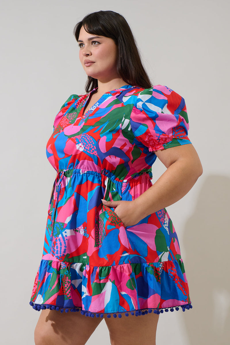 Exene Floral Gerica Shift Mini Dress Curve – Sugarlips
