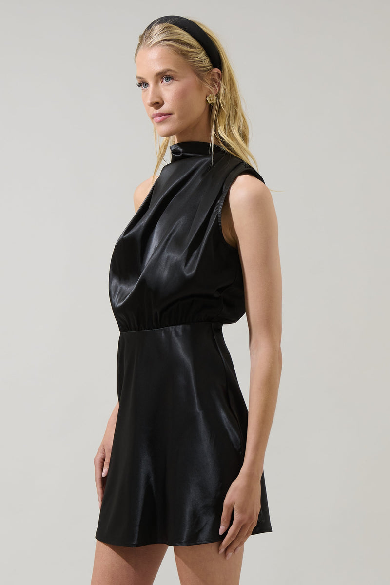 Esmena Satin Mini Dress – Sugarlips