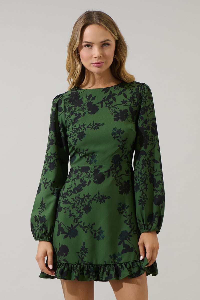 Tindrie Floral Ruffle Flounce Mini Dress – Sugarlips