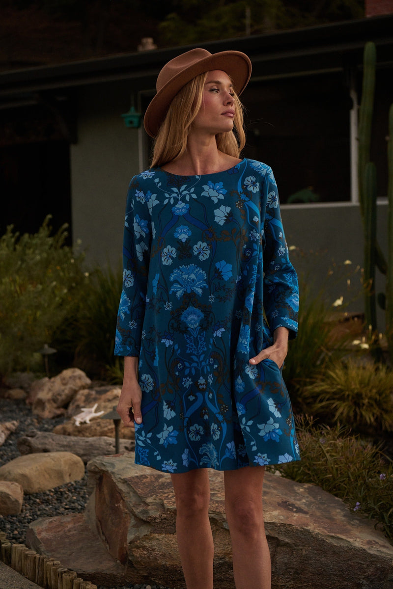 Palmate Floral Lonna Shift Mini Dress – Sugarlips