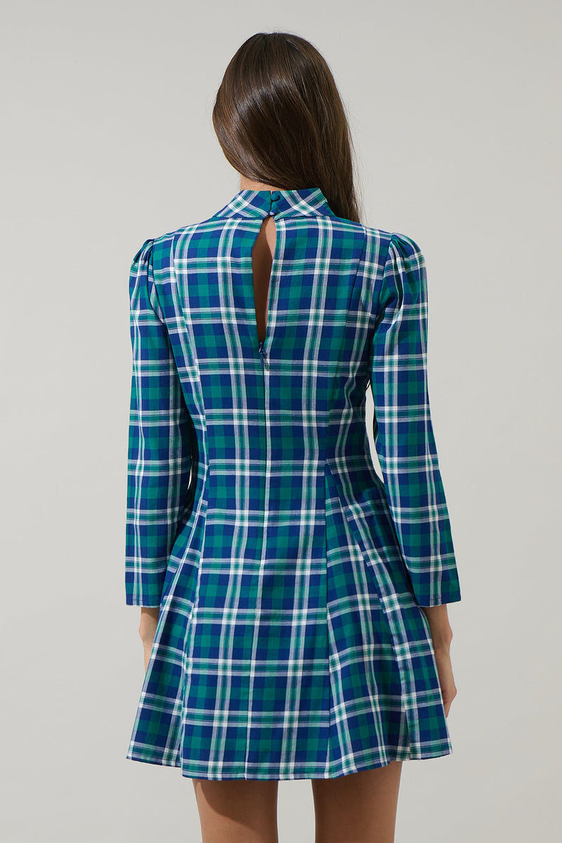 Buckley Plaid Padma Bow Mini Dress – Sugarlips