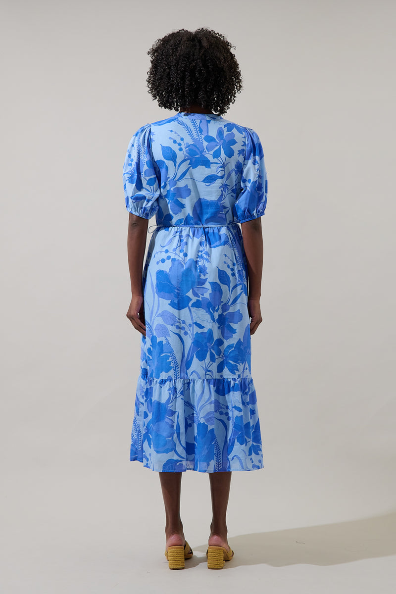 Veran Floral Beth Button Down Midi Dress – Sugarlips