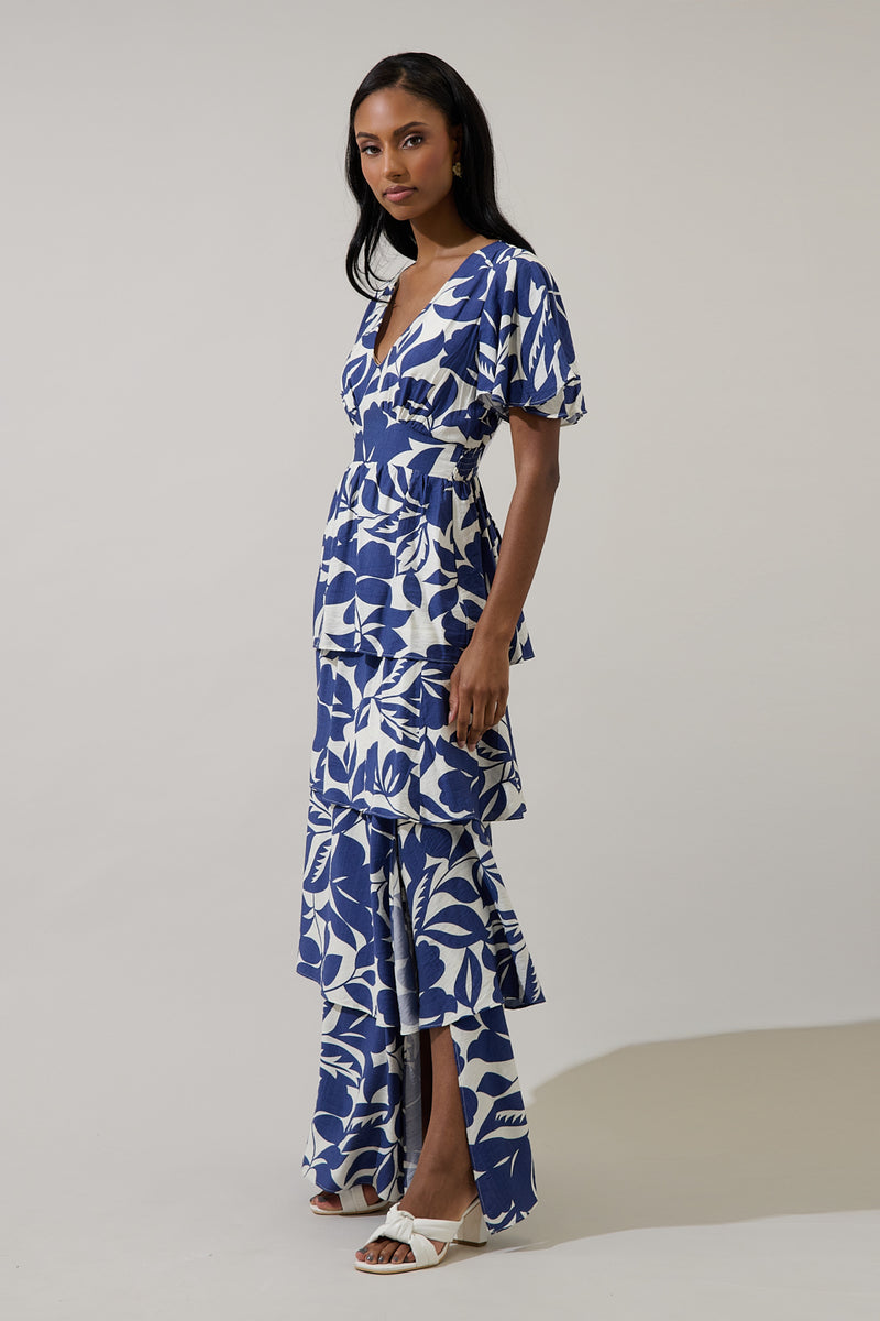 Maurea Floral Amabel Tiered Maxi Dress – Sugarlips