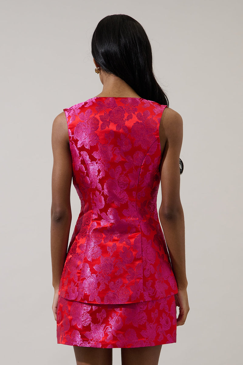 Duson Jacquard Maize Sleeveless Top – Sugarlips