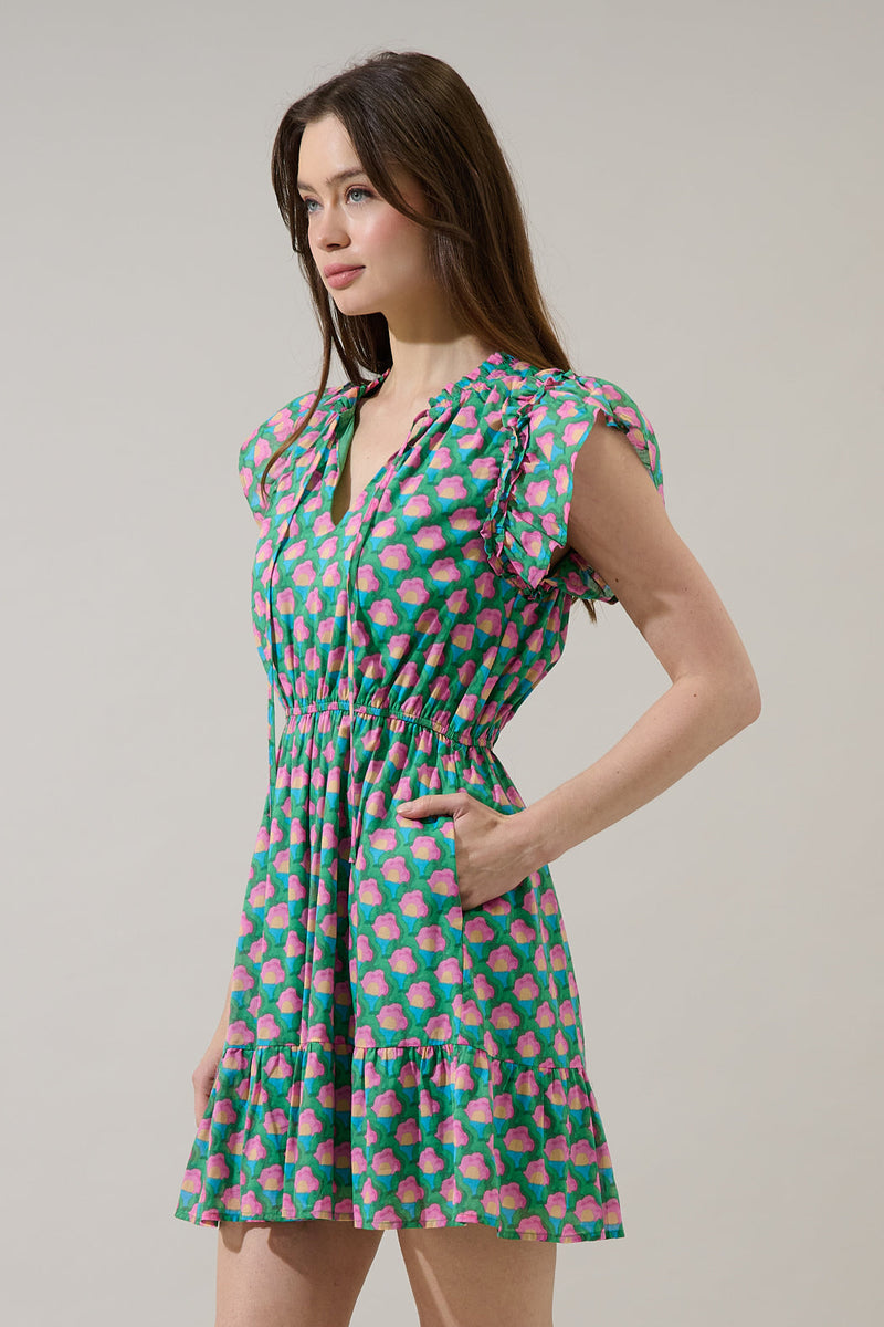Sardy Mini Dress Gercy Abstract – Sugarlips