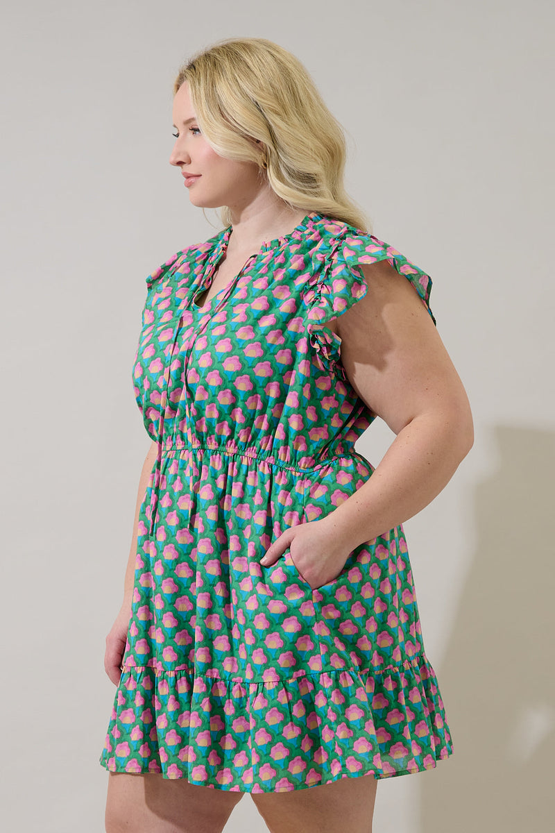 Sardy Mini Dress Gercy Abstract Curve – Sugarlips