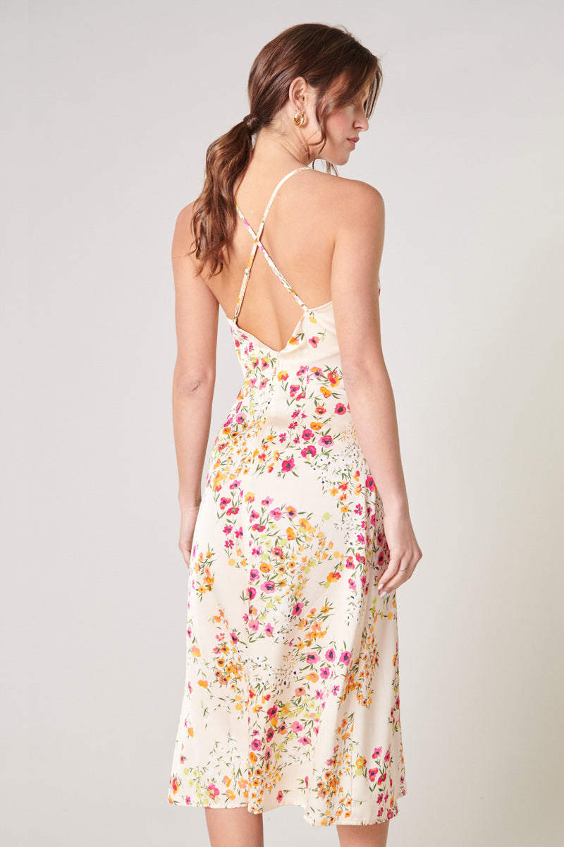 Marcia Floral Parting Ways Midi Dress – Sugarlips