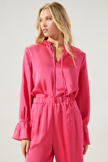 Dew Drop Ruffle Split Neck Dupont Top – Sugarlips