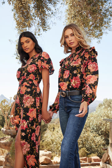 Malta Wildflower Naomi Smocked Yoke Blouse – Sugarlips