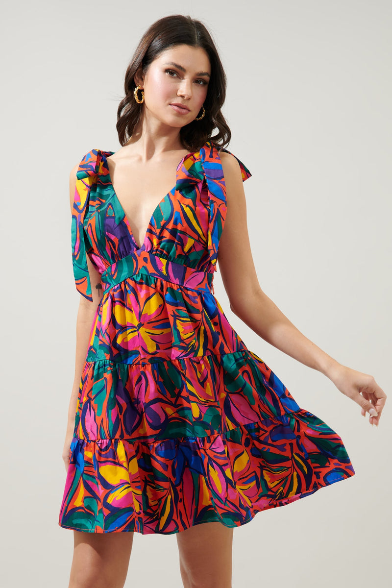 Talullah Tie Strap Tiered Mini Dress – Sugarlips