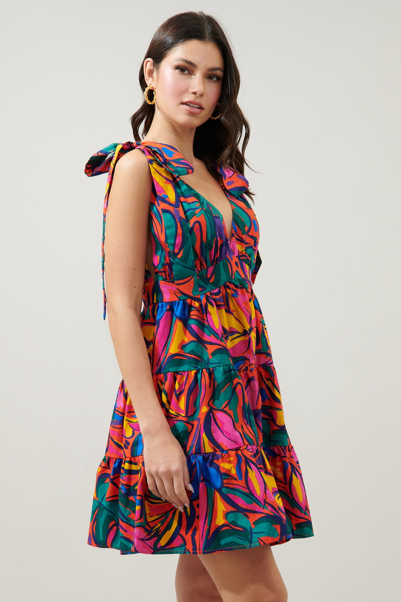 Talullah Tie Strap Tiered Mini Dress – Sugarlips