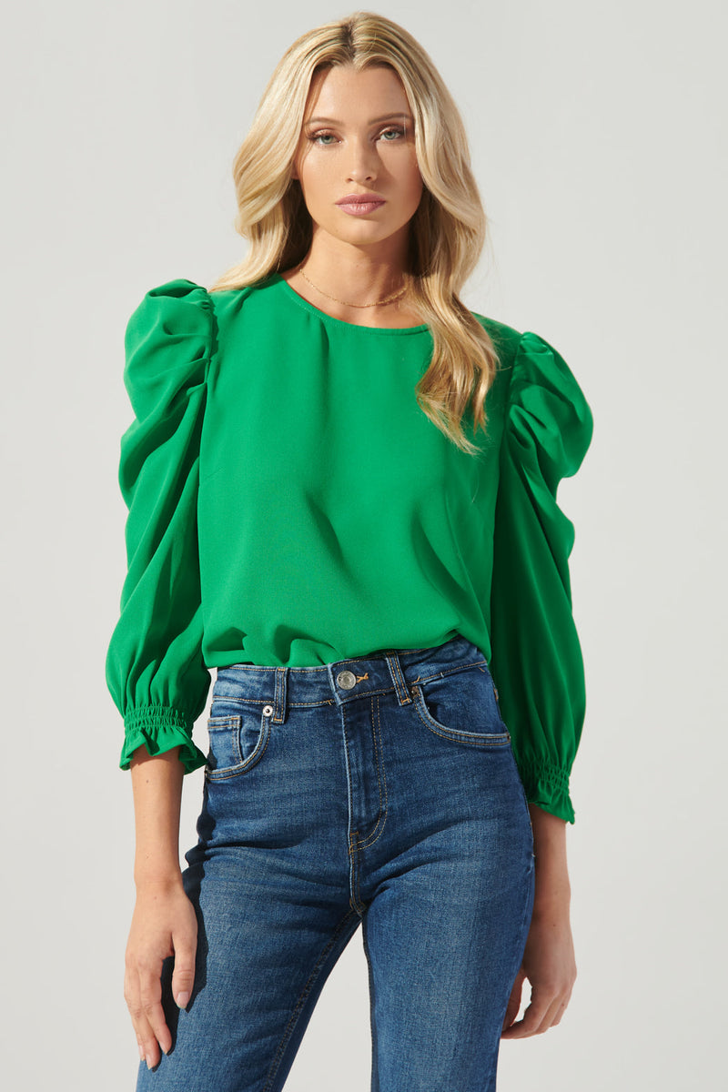 Go Getter Celine Puff Sleeve Top – Sugarlips