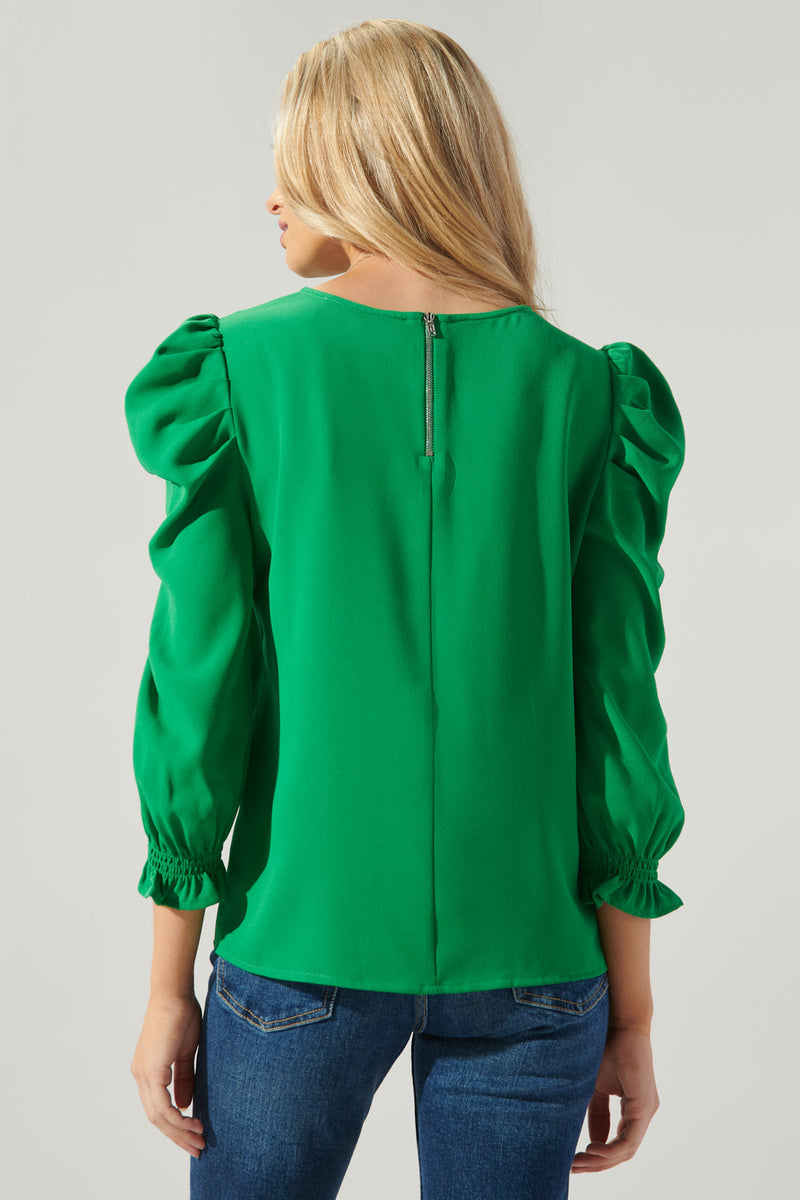 Go Getter Celine Puff Sleeve Top – Sugarlips